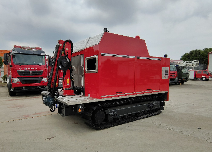 ไฮดรอลิก 551kw 750HP Crawler Water Intake Fire Truck